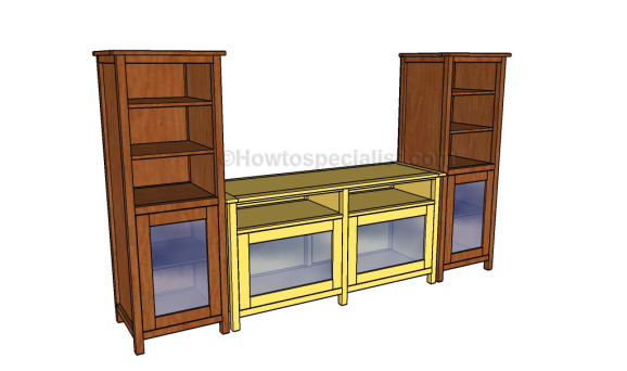 Entertainment center plans | HowToSpecialist - How to Build, Step by ...