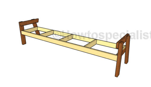 8 ft Bench Plans | HowToSpecialist - How to Build, Step by Step DIY Plans
