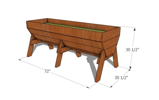 Vegetable trough Planter Plans