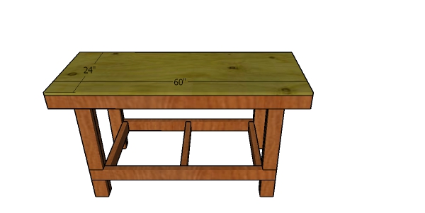 Simple Workbench made from 2x4s Plans | HowToSpecialist - How to Build ...
