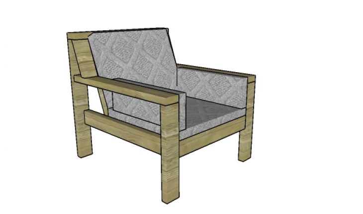 Outdoor Chair made from 2x4s Plans | HowToSpecialist - How to Build ...