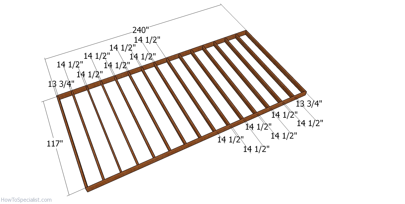 Floor frame | HowToSpecialist - How to Build, Step by Step DIY Plans