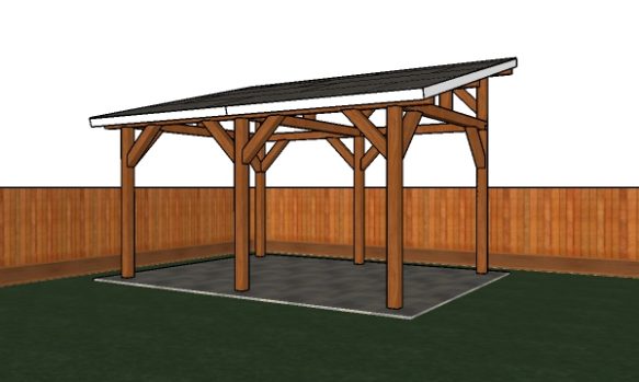 12x16 Lean to Pavilion - Free DIY Plans