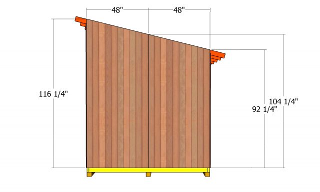 8x8 Lean to Shed Roof Plans | HowToSpecialist - How to Build, Step by ...