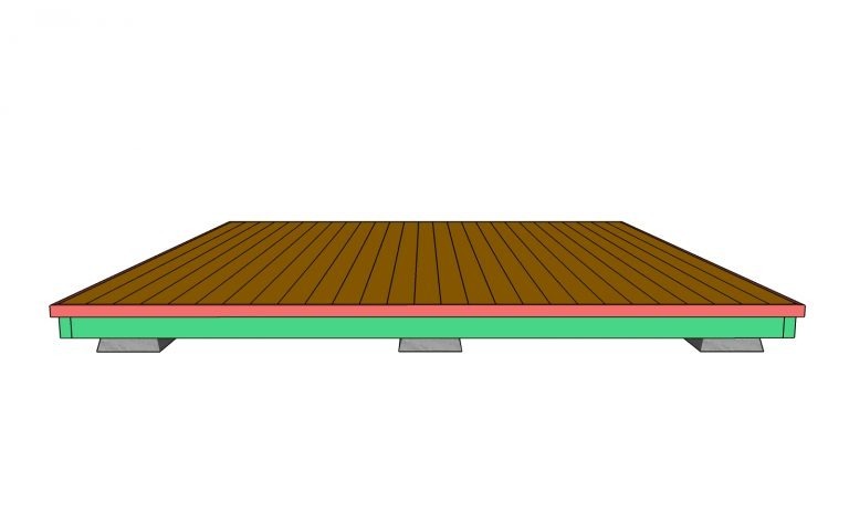 Simple Ground Level 8x8 Deck - Free DIY Plans | HowToSpecialist - How ...