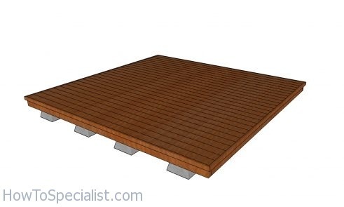 Simple Ground Level 8x8 Deck - Free DIY Plans | HowToSpecialist - How ...