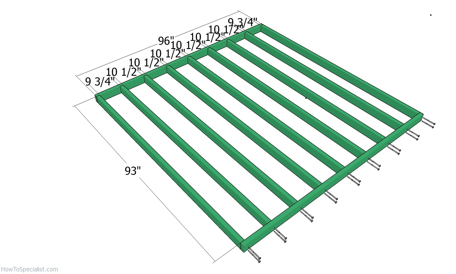Simple Ground Level 8x8 Deck - Free DIY Plans | HowToSpecialist - How ...