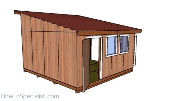 16×16 Lean to Shed Plans – PDF Download | HowToSpecialist