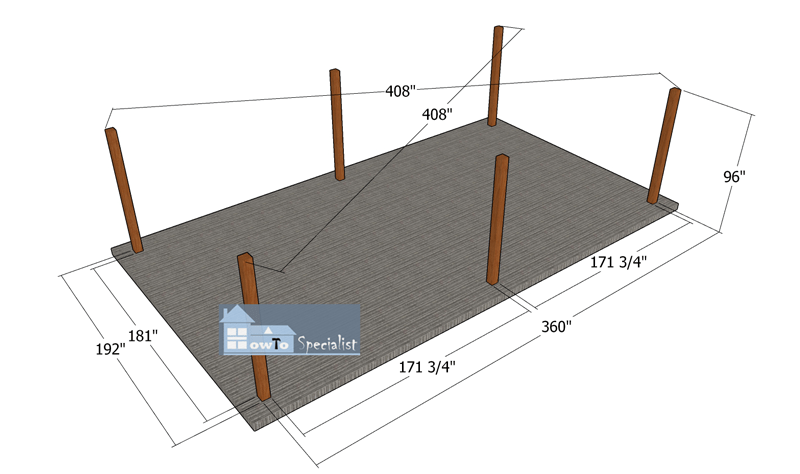 16x30 Gable Rectangular Gazebo - DIY Plans