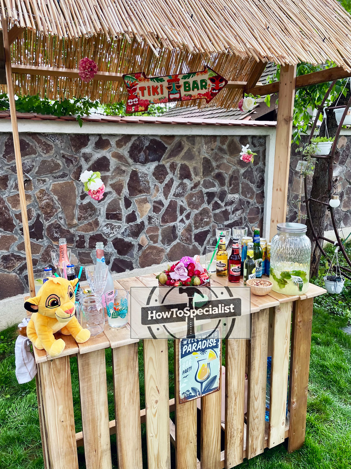 DIY-tiki-bar | HowToSpecialist - How to Build, Step by Step DIY Plans