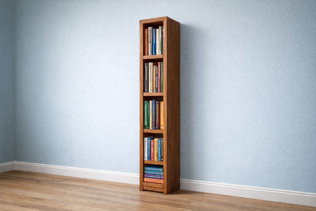 Narrow-bookcase | HowToSpecialist - How to Build, Step by Step DIY Plans